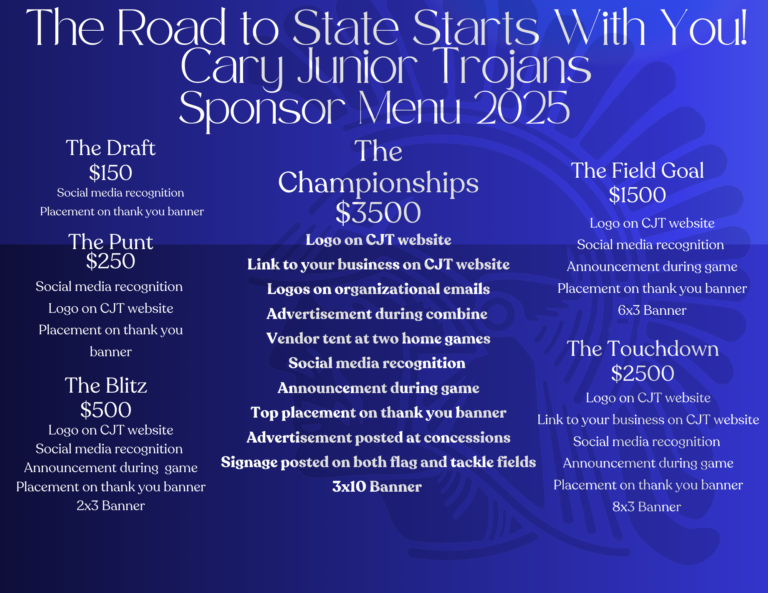 Sponsorships – Cary Jr. Trojans